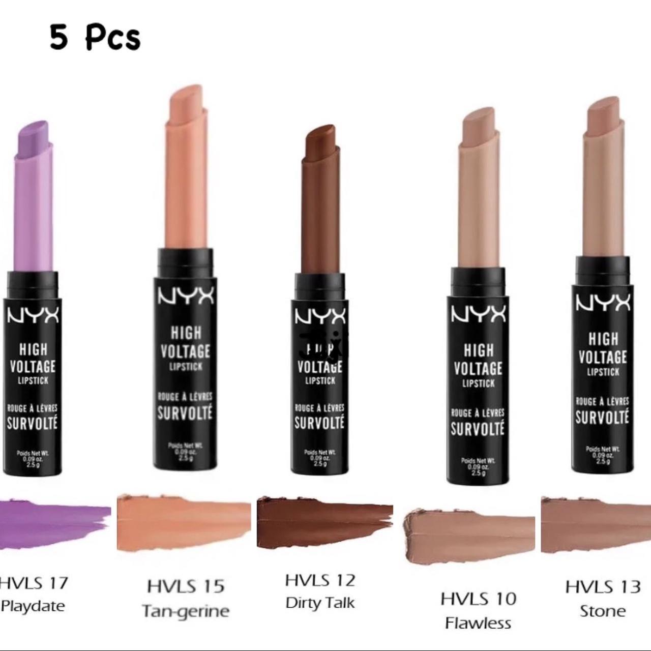 5x NYX High Voltage Lipstick Assorted Bundle lot of... - Depop