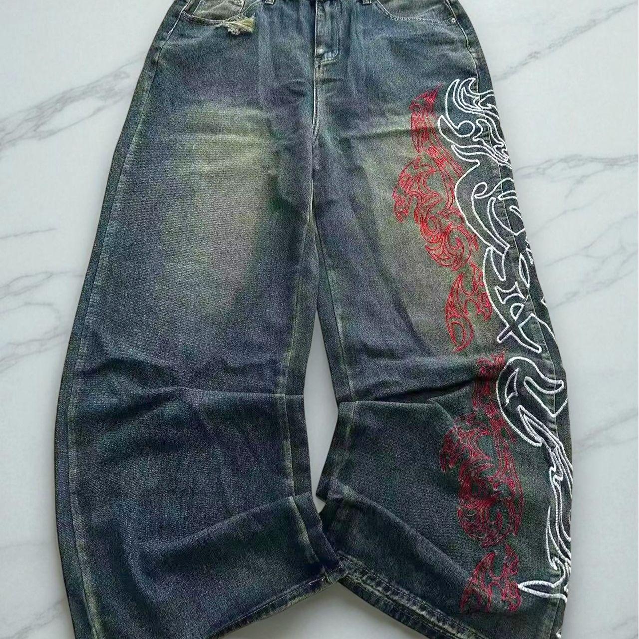FAST AND FREE SHIPPING ️ Y2K Extremly Baggy Jeans... | Depop
