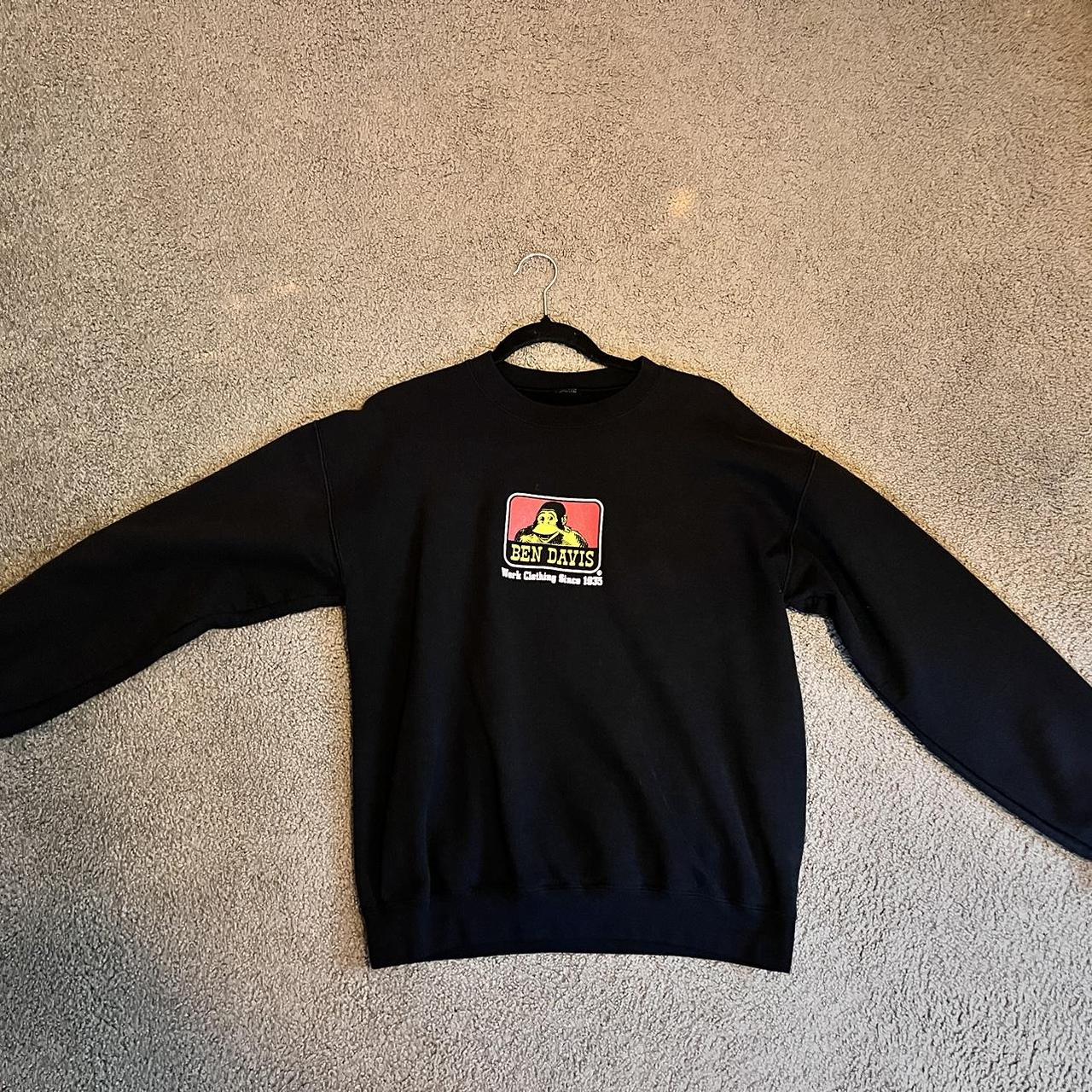 Ben Davis black crewneck, cropped fit, no defects or... - Depop