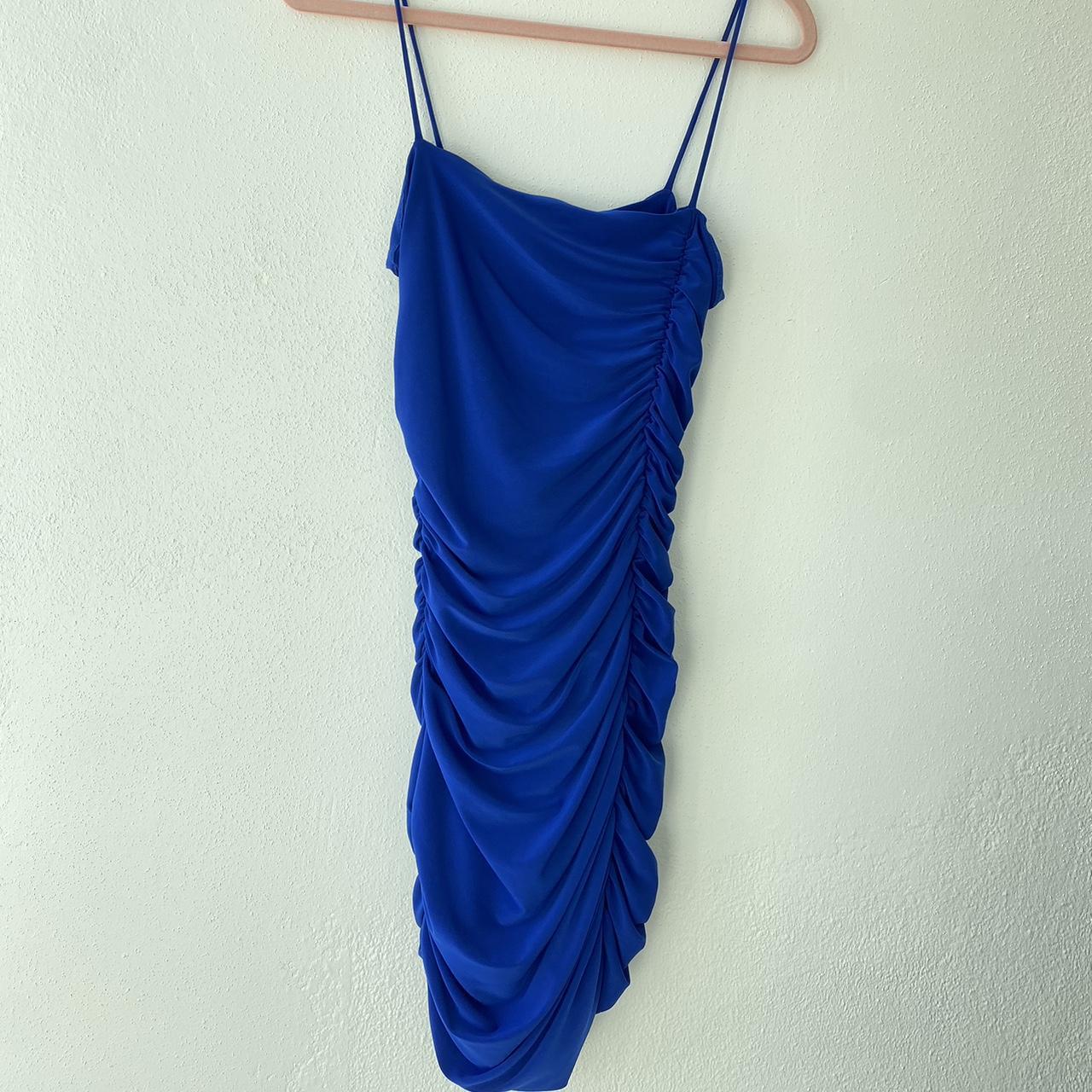 Electric blue mini dress, super flattering! Worn... - Depop