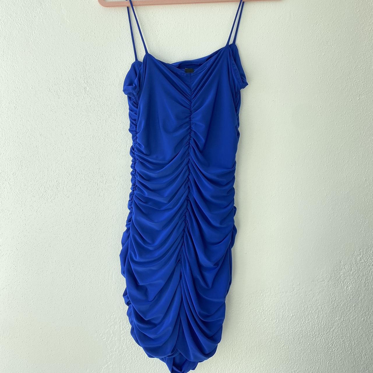 Electric blue mini dress, super flattering! Worn... - Depop