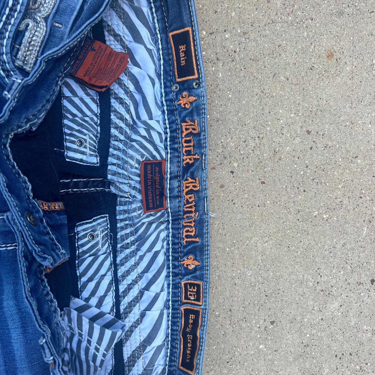 36x28 rock revival jeans -baggy and boxy Straight... - Depop