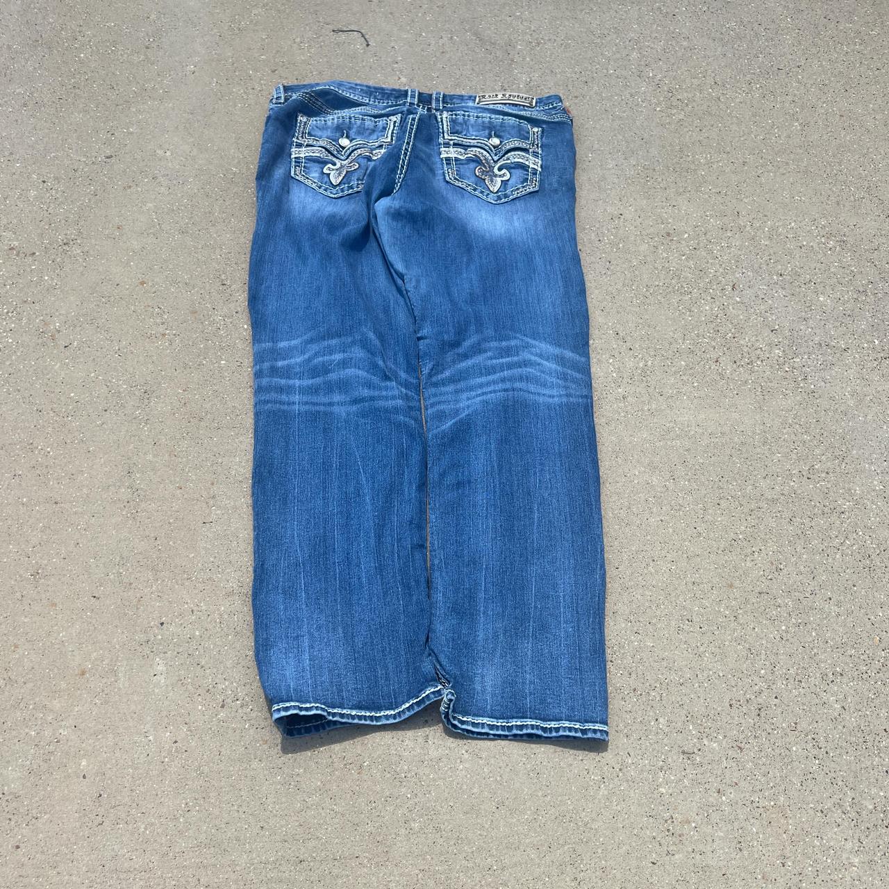 36x28 rock revival jeans -baggy and boxy Straight... - Depop