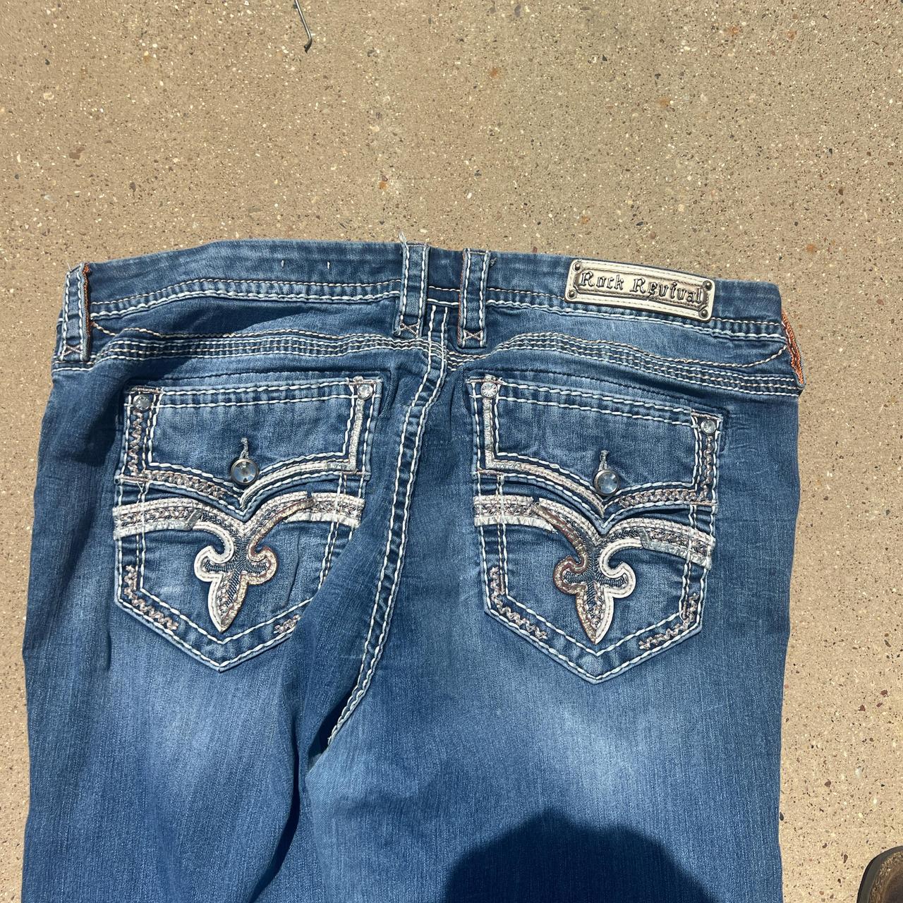 36x28 rock revival jeans -baggy and boxy Straight... - Depop