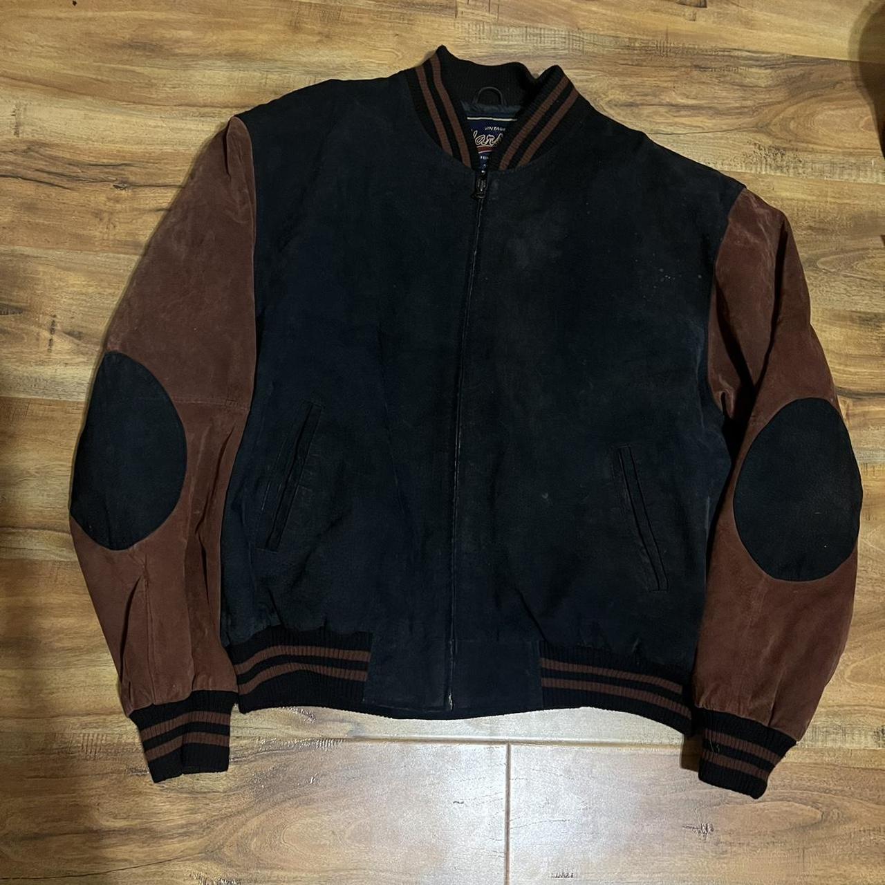 Vintage style brown and black vintage leather patch... - Depop