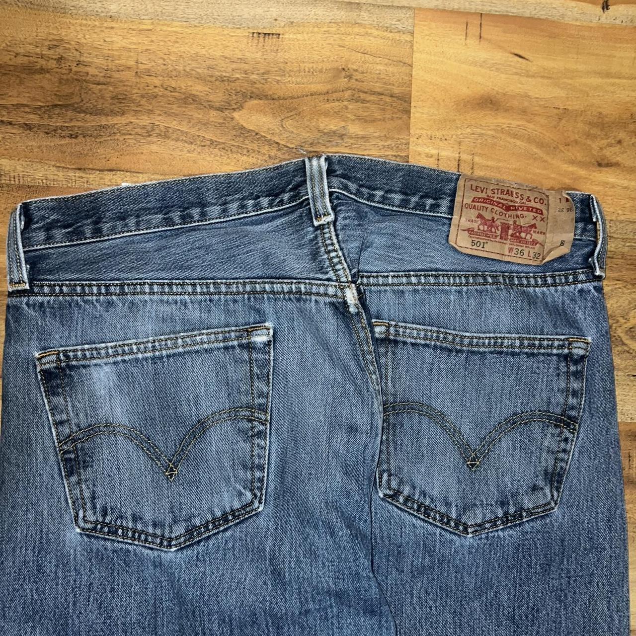 505’s Levi's Blue Jeans, , Streetwear Style Levi's... - Depop
