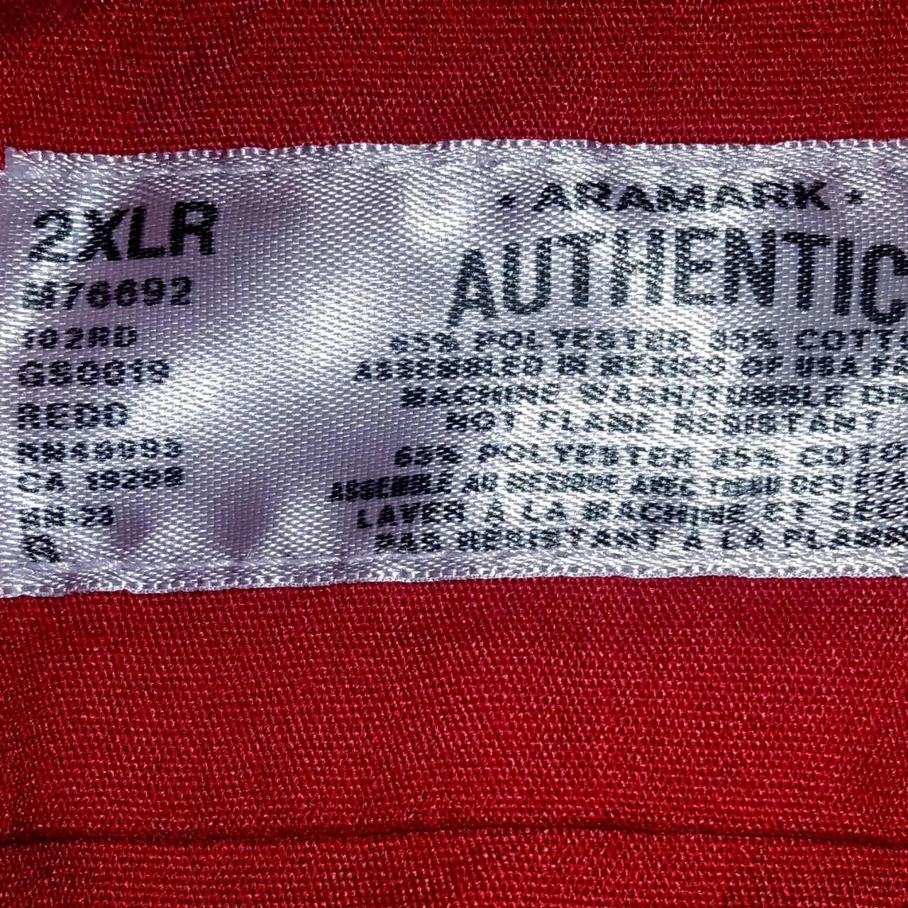 Aramark men's work button up shirt Sz. 2X red.... - Depop