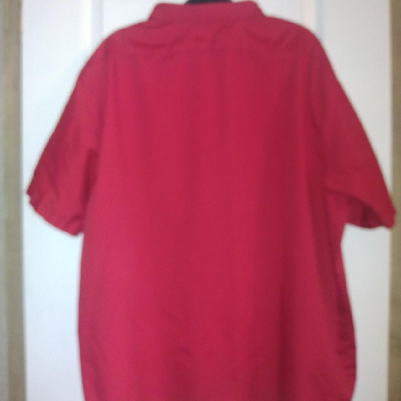 Aramark men's work button up shirt Sz. 2X red.... - Depop
