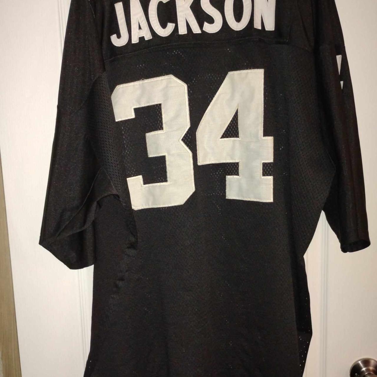 LOS ANGELES RAIDERS BO JACKSON #34 BLACK KNIT Size... - Depop