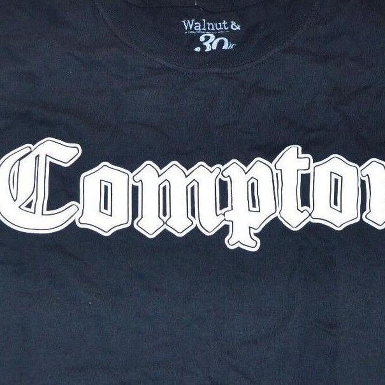 Compton Men's Walnut & 39th Shirt Black White... - Depop