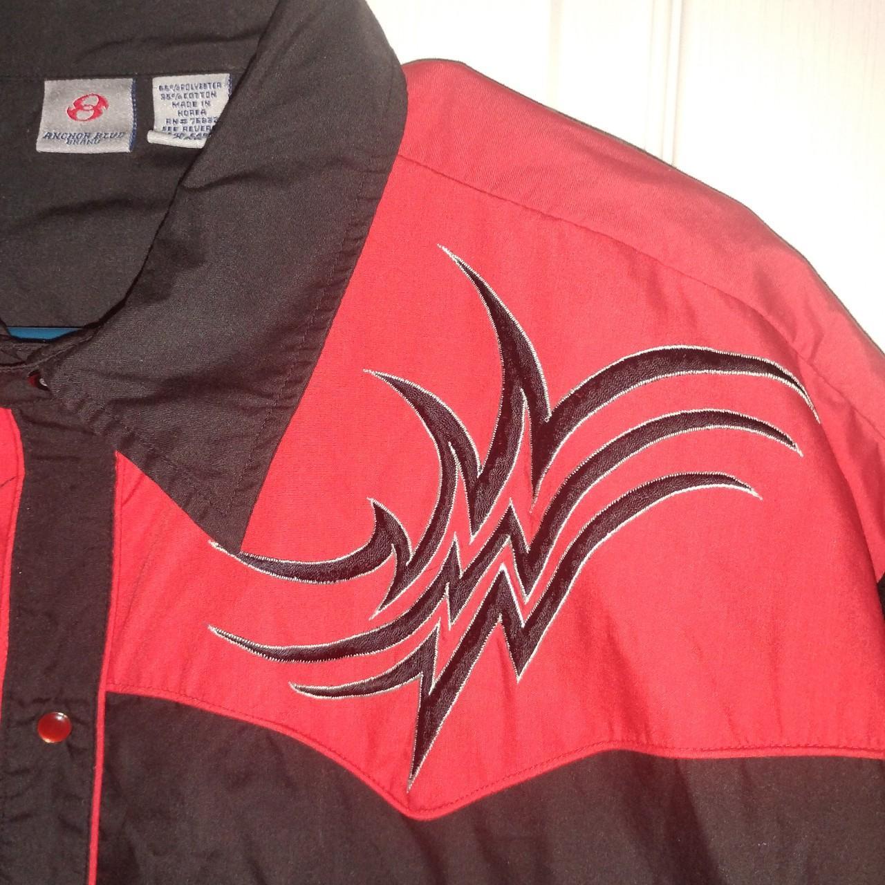 Anchor Blue Brand men's Gothic Cowboy Button up... - Depop