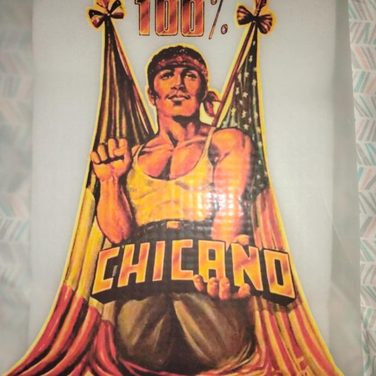Vintage 100% Chicano Logo - IRON ON TRANSFER - Heat... | Depop