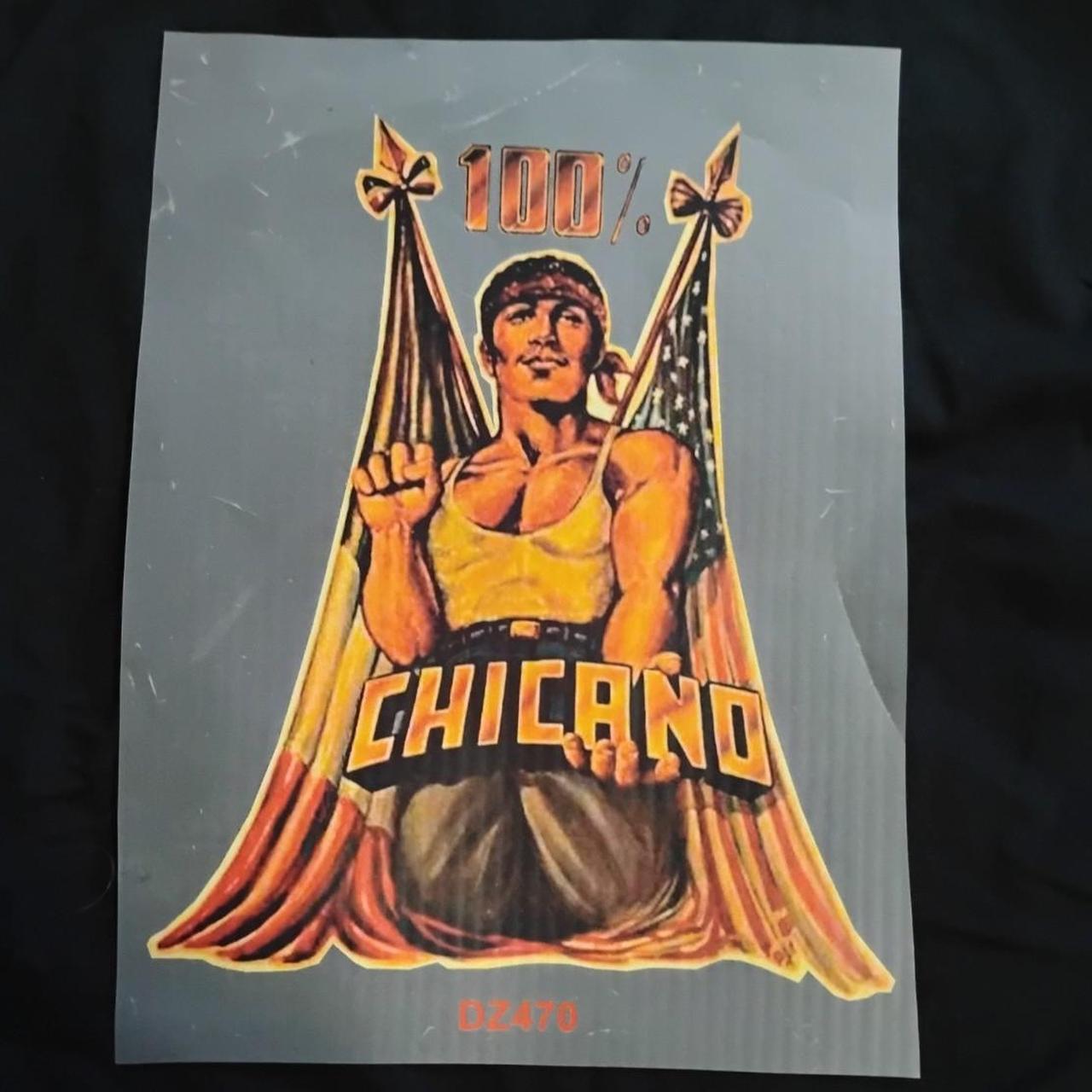 Vintage 100% Chicano Logo - IRON ON TRANSFER - Heat... | Depop