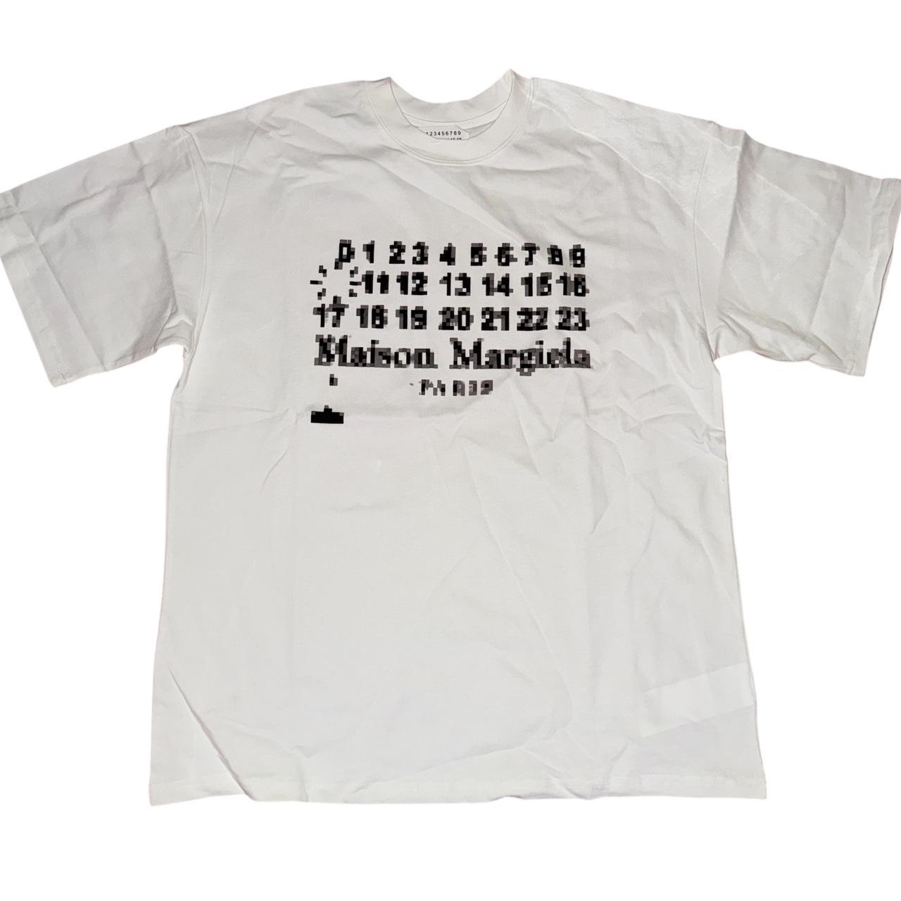 Maison Margiela Pixelated Numbers Logo T-Shirt Size... - Depop