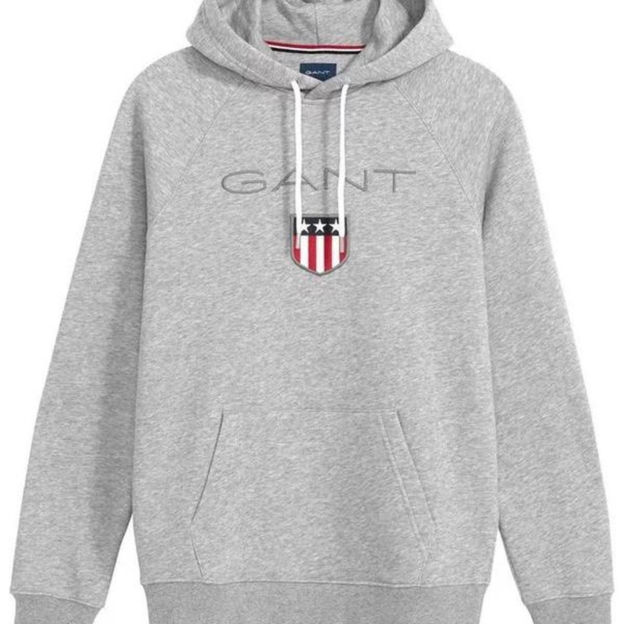 genuine grey gant hoodie 🩶 rpp: $249 only worn once... - Depop