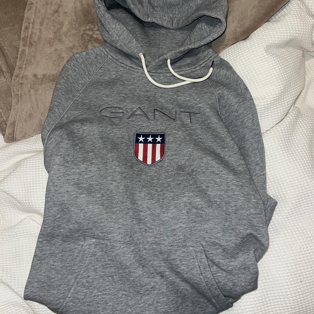 genuine grey gant hoodie 🩶 rpp: $249 only worn once... - Depop