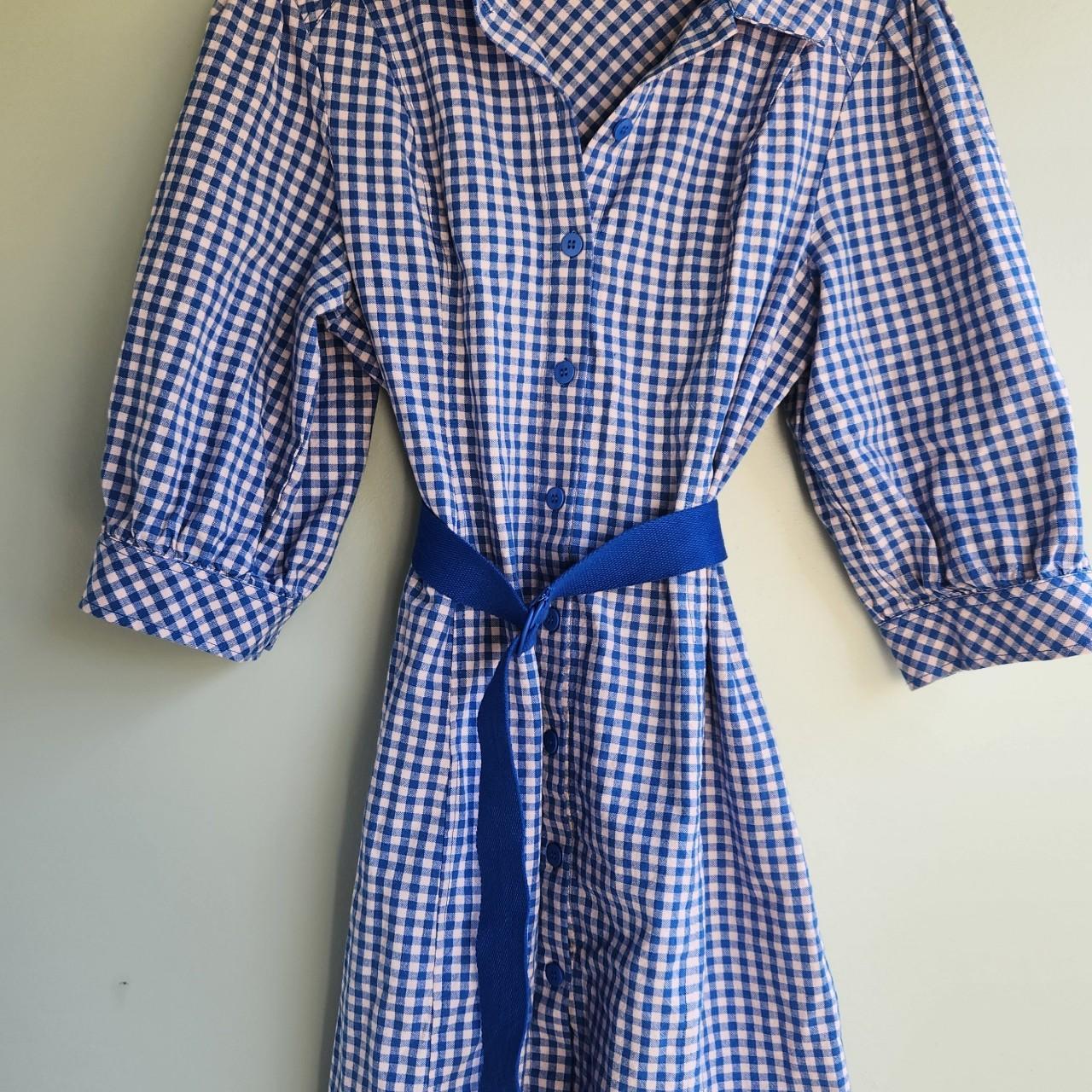 Gorman Blue check dress size 12. Organic cotton. Fun... - Depop