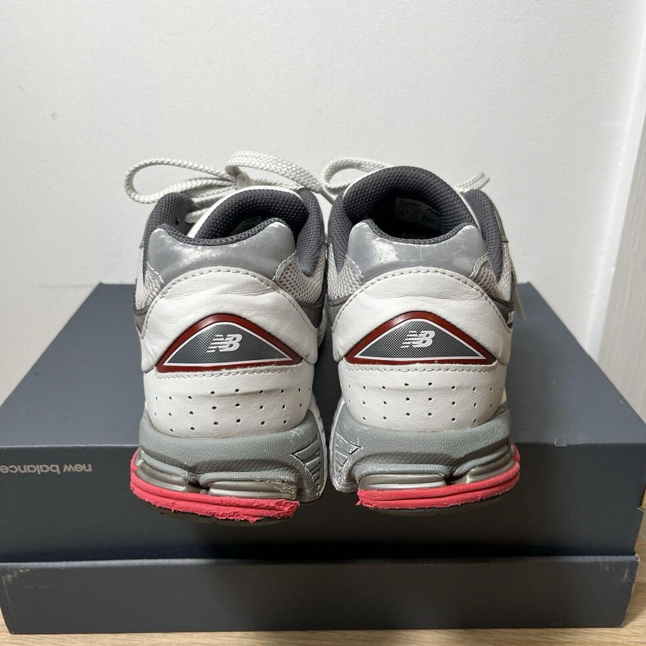 New Balance 2002R Silver Metallic Team Red - Mens... - Depop