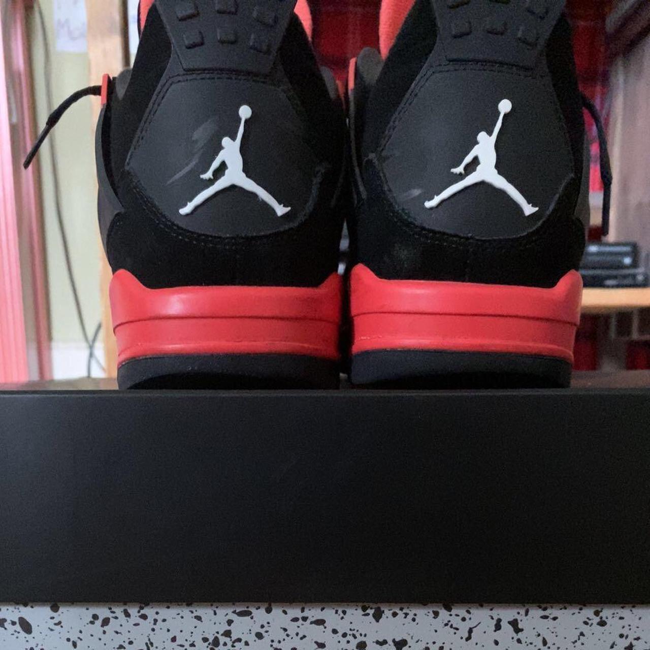 Used Jordan 4 Retro ‘Thunder Red’. Decent quality,... - Depop