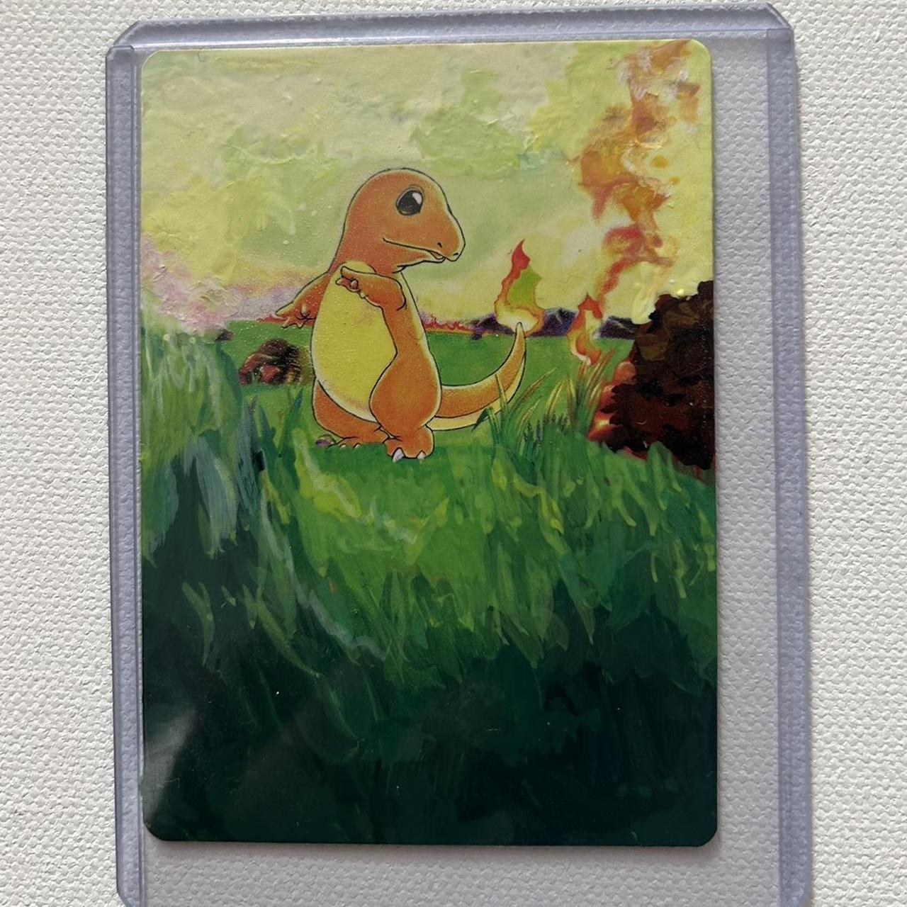 Charmander, Full Art, Hand Painted Pokémon... - Depop
