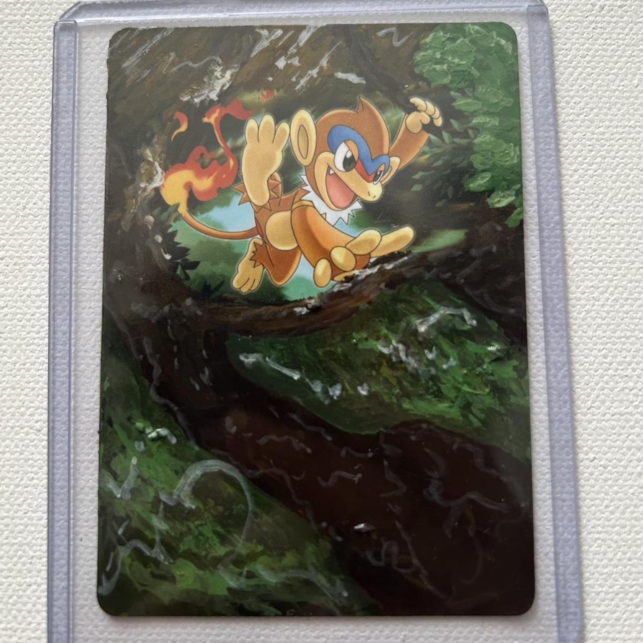 Monferno, Full Art, Hand Painted Pokémon Card ... - Depop