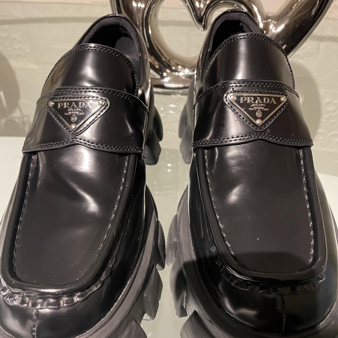 Prada Monolith Loafers. Please review all photos... - Depop