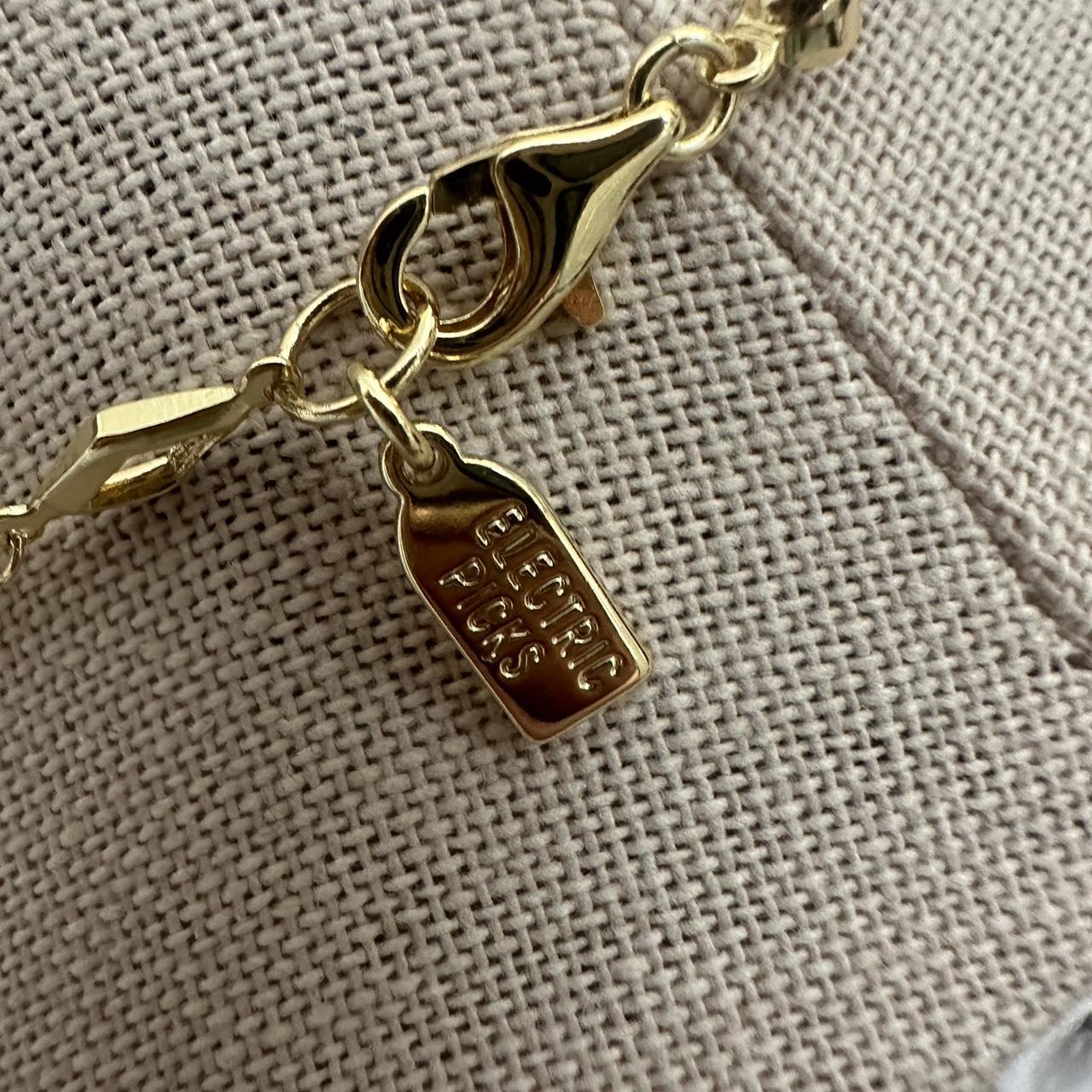 Electric Picks gold rhinestone necklace Limited edition - Depop