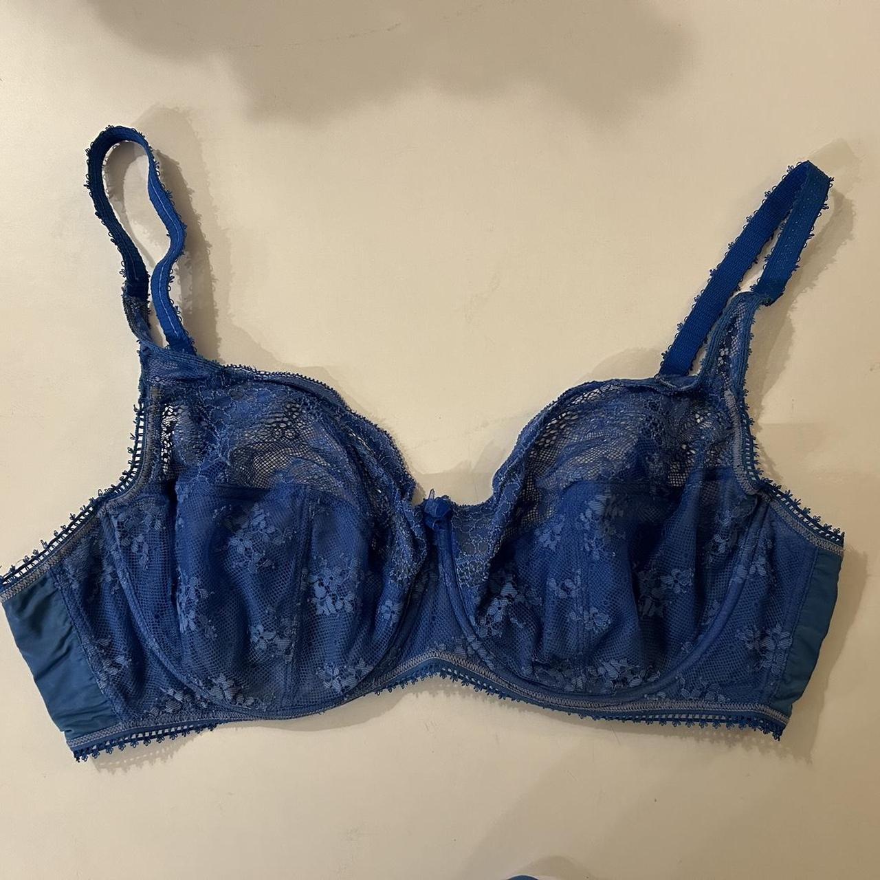 Bright blue Charnos balconette bra 🦋 Size 40DD Some... - Depop