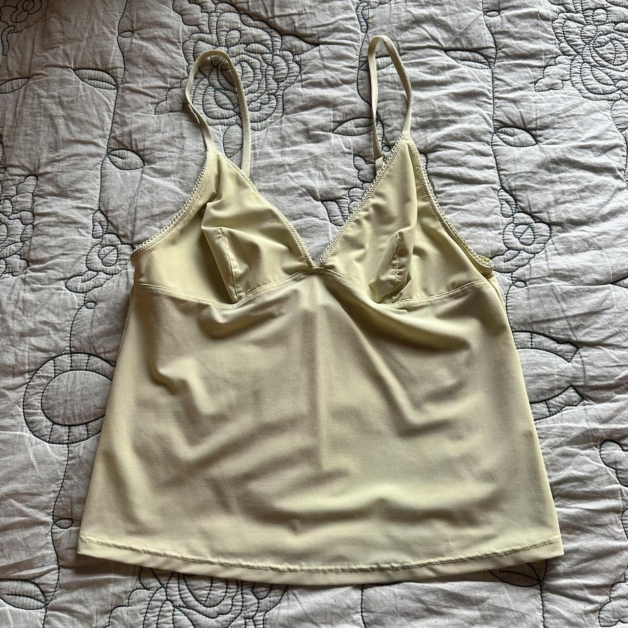 Yellow pastel mesh cami from urban outfitters NWOT... - Depop