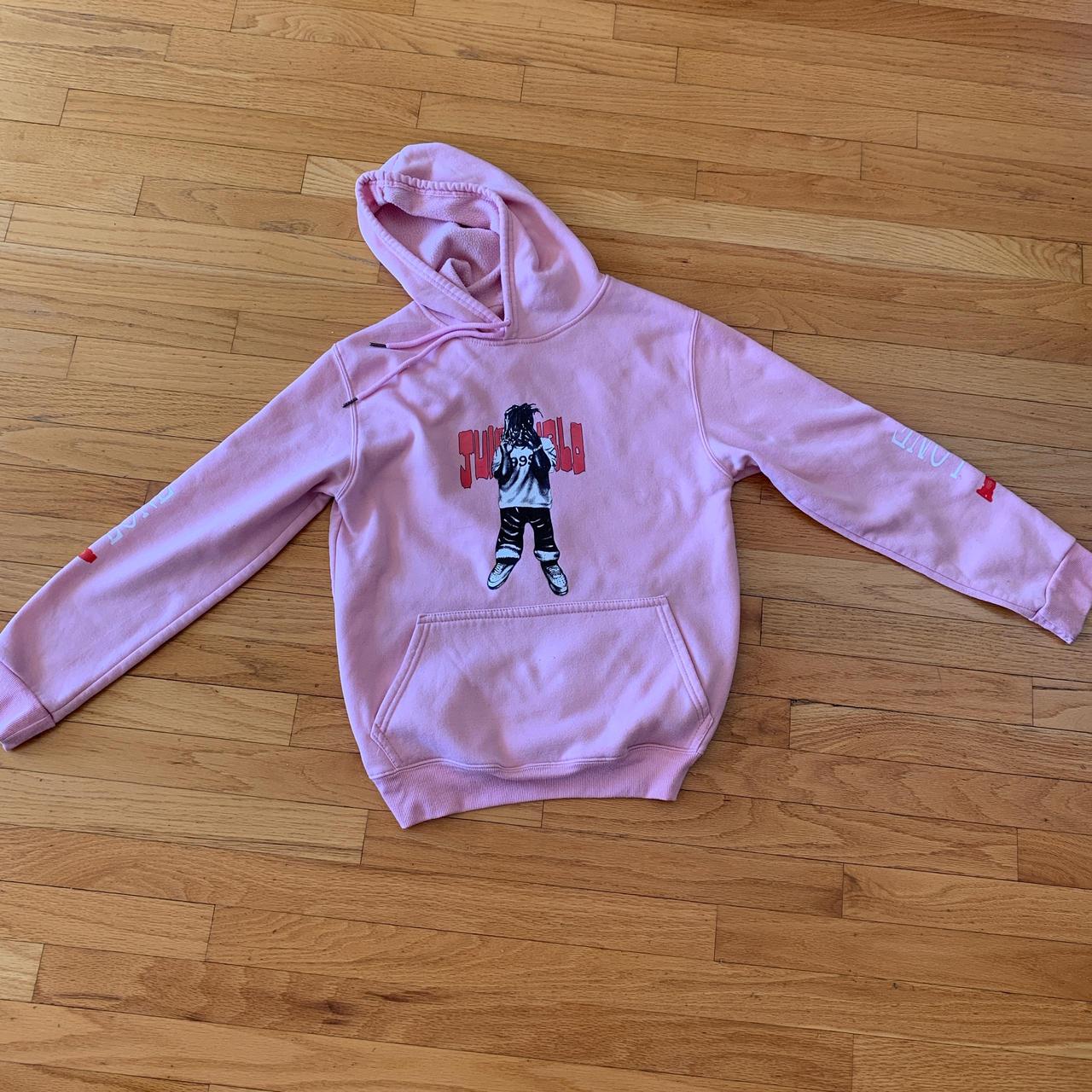 Pink Vlone Juice wrld hoodie Size small Need gone 1... - Depop
