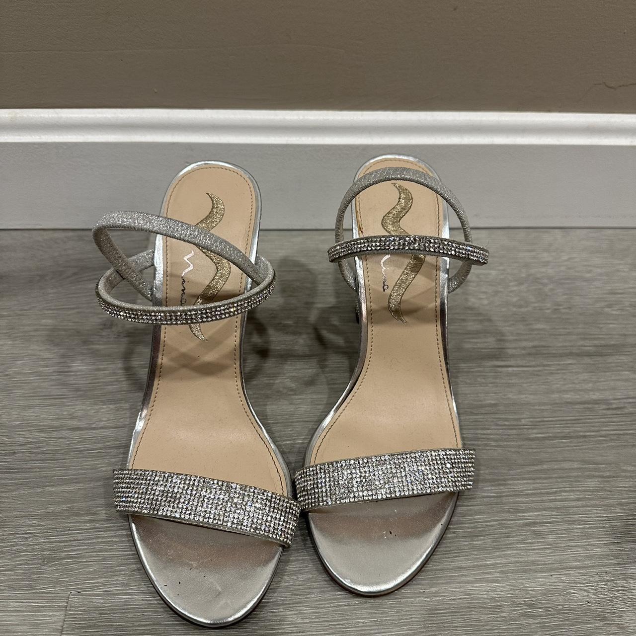 Silver, sparkle heels. Worn a few times on special... - Depop