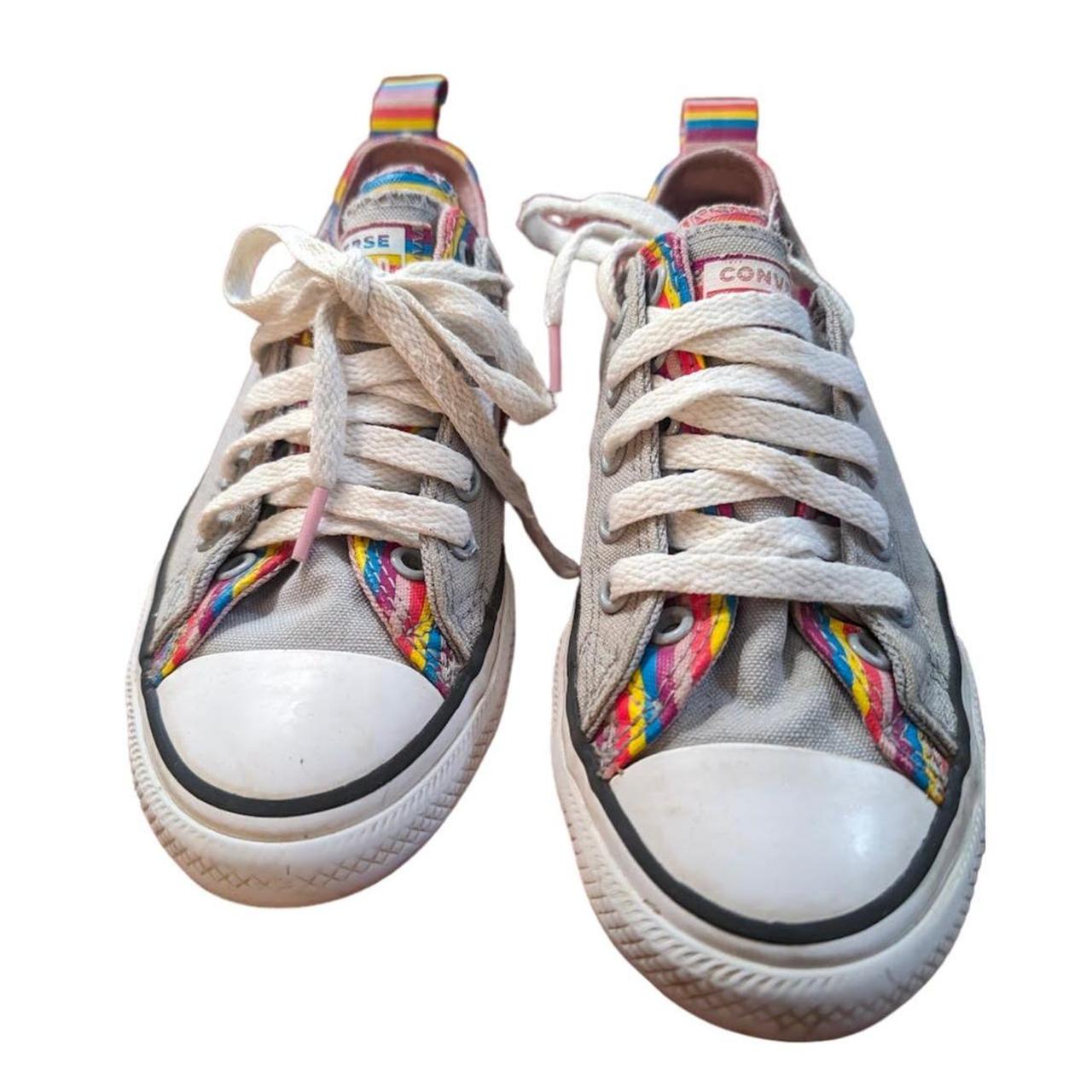 Converse All Star Girls Size 1 CTAS 669818F Wolf... - Depop