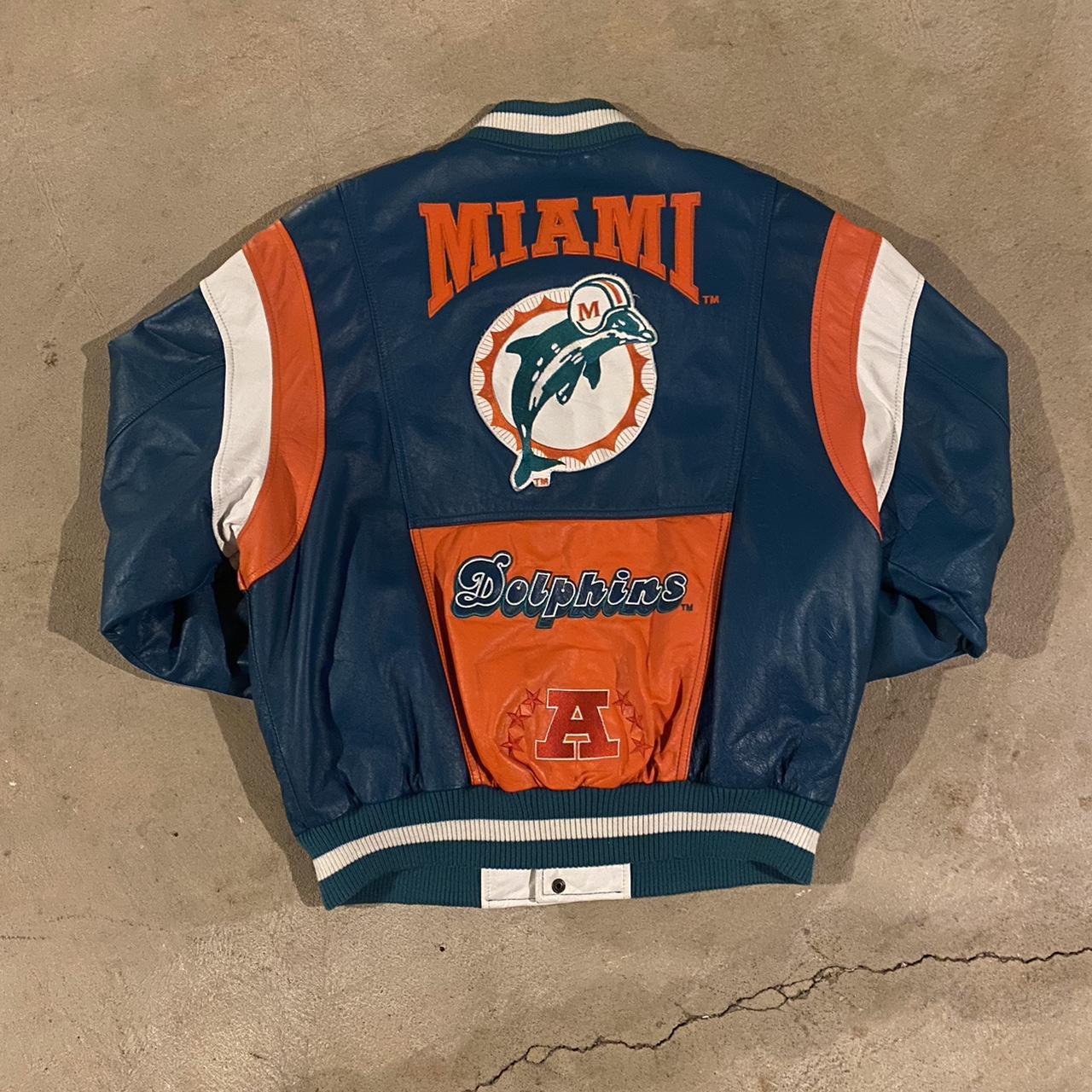 Vintage Miami Dolphins varsity jacket size M... - Depop