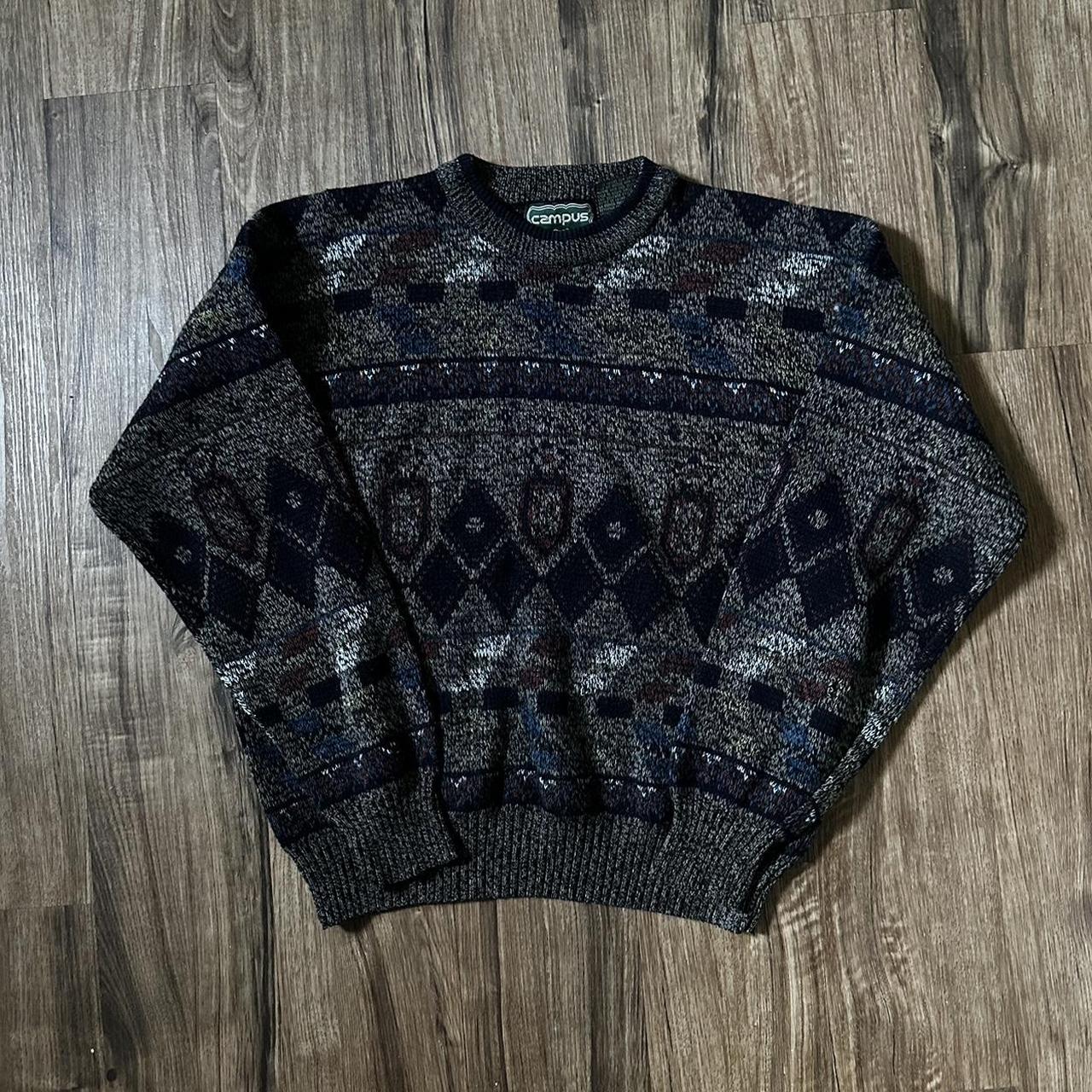 Vintage campus knit sweater Fits like a... - Depop