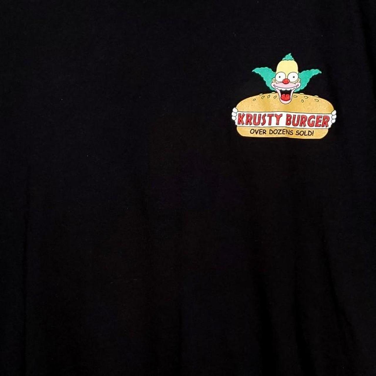 Krusty Burger Simpson's black T-shirt. Men's L.... | Depop