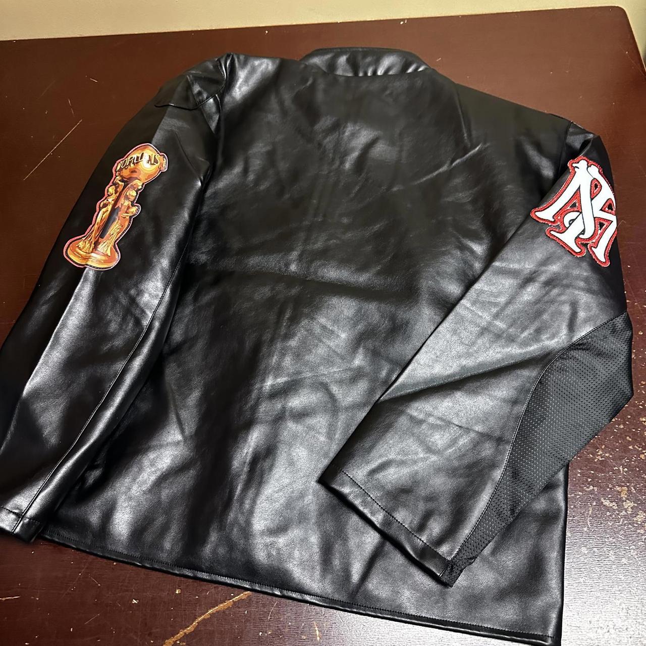 Scarface reason, Faux leather mens biker jacket, XL - Depop