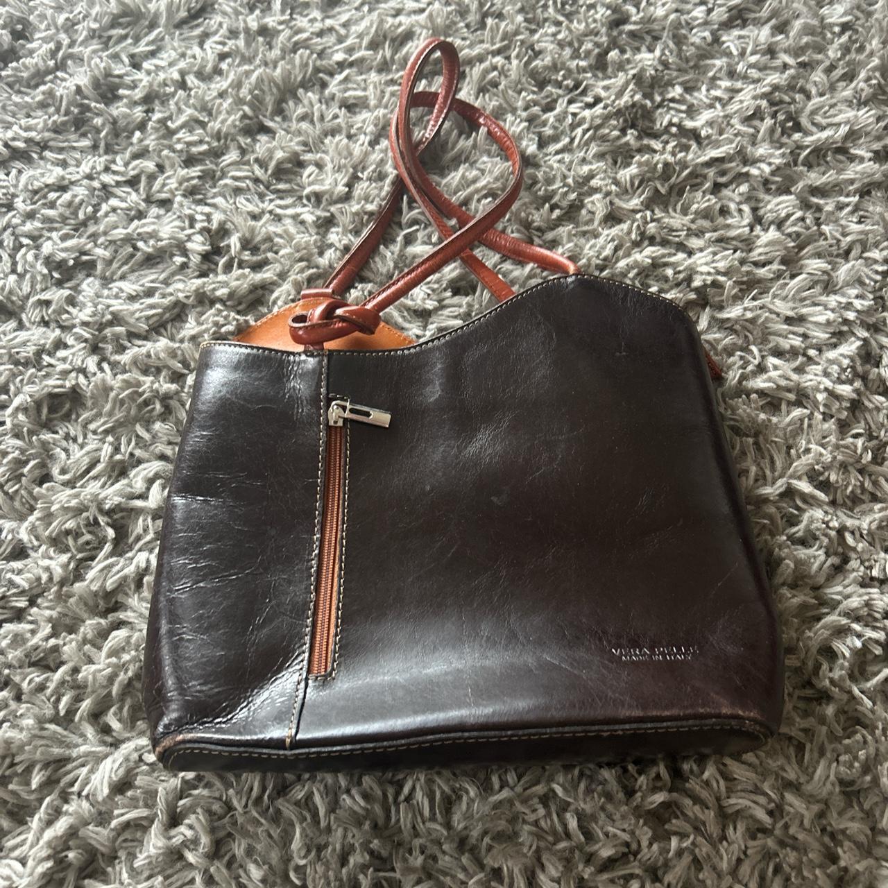 Vera Pelle brown leather purse - Depop