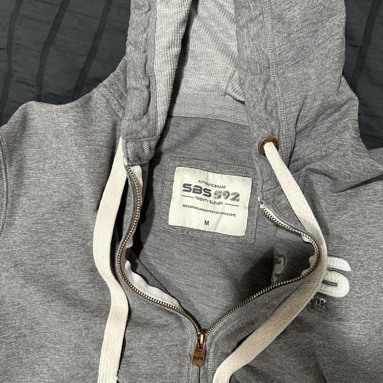 SBS Zip Up Jacket Grey M - Depop