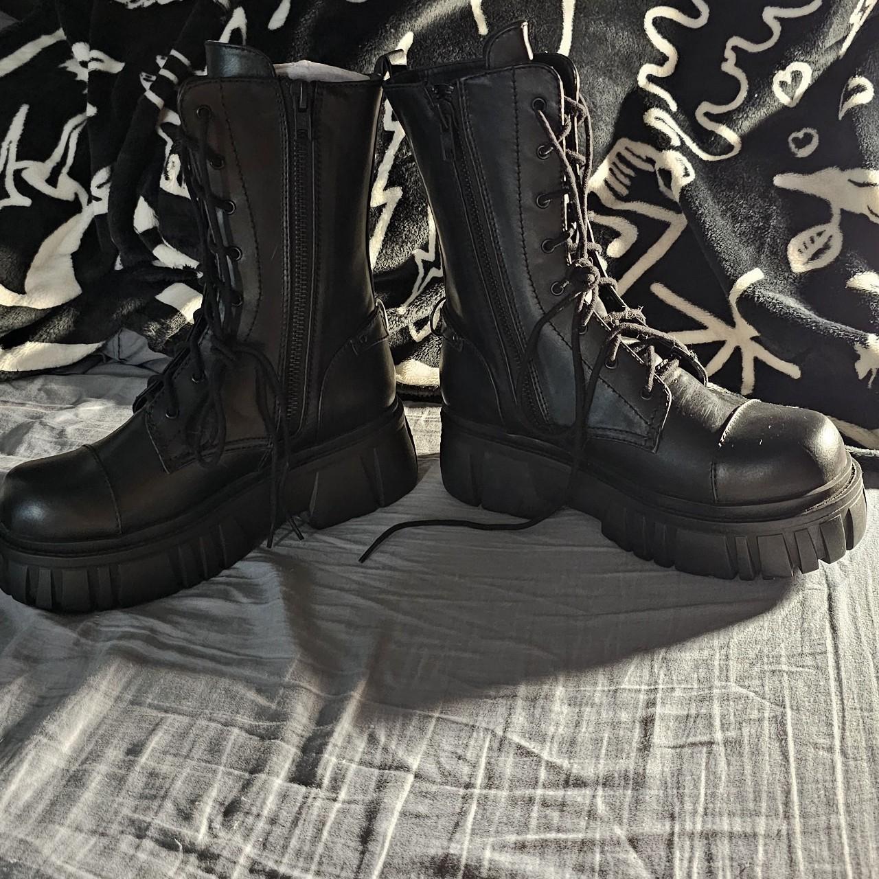 Demonia Combat Boots, Perfect Condition MSRP: $118 - Depop