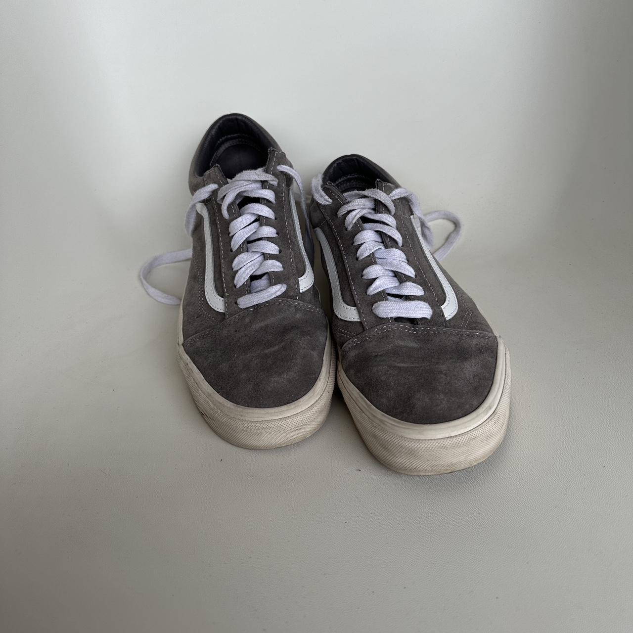Dark grey suede vans - Depop