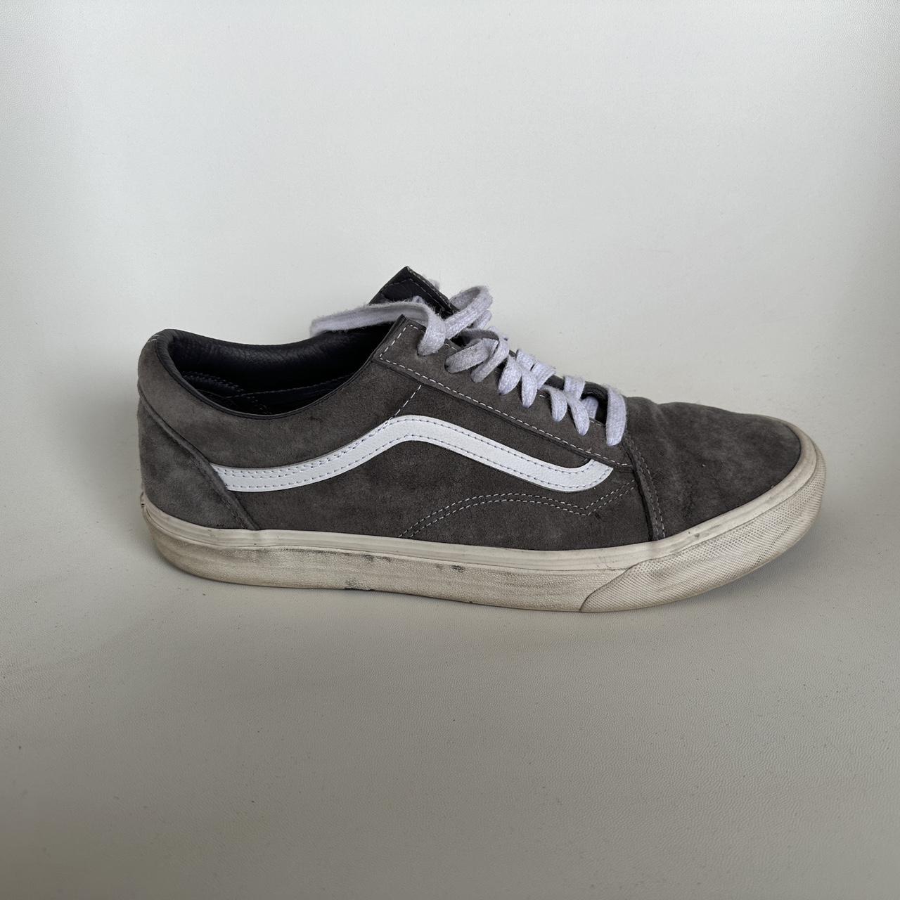 Dark grey suede vans - Depop