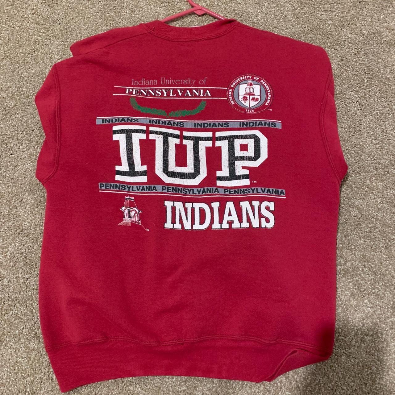 Vintage IUP Indians Sweatshirt size L. - Depop