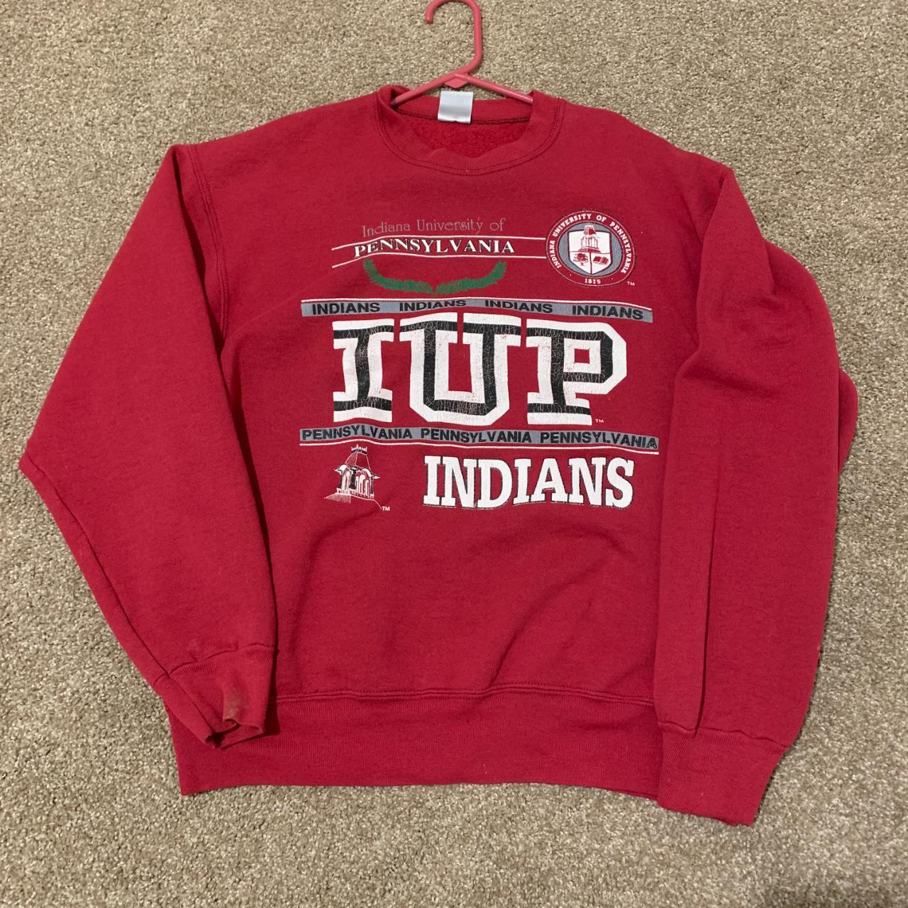 Vintage IUP Indians Sweatshirt size L. - Depop