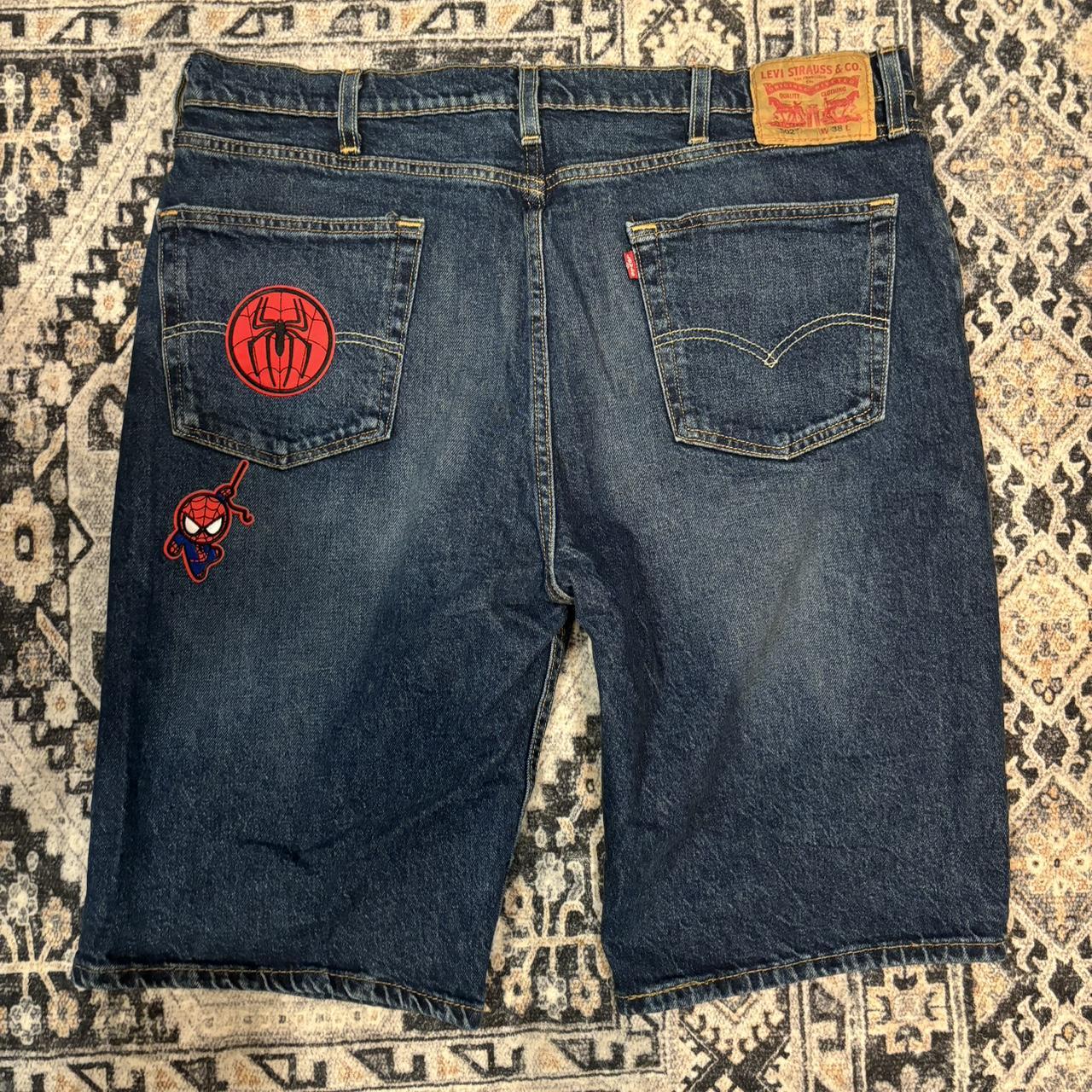 Y2K Spider-Man Jorts These jorts are in really great... | Depop