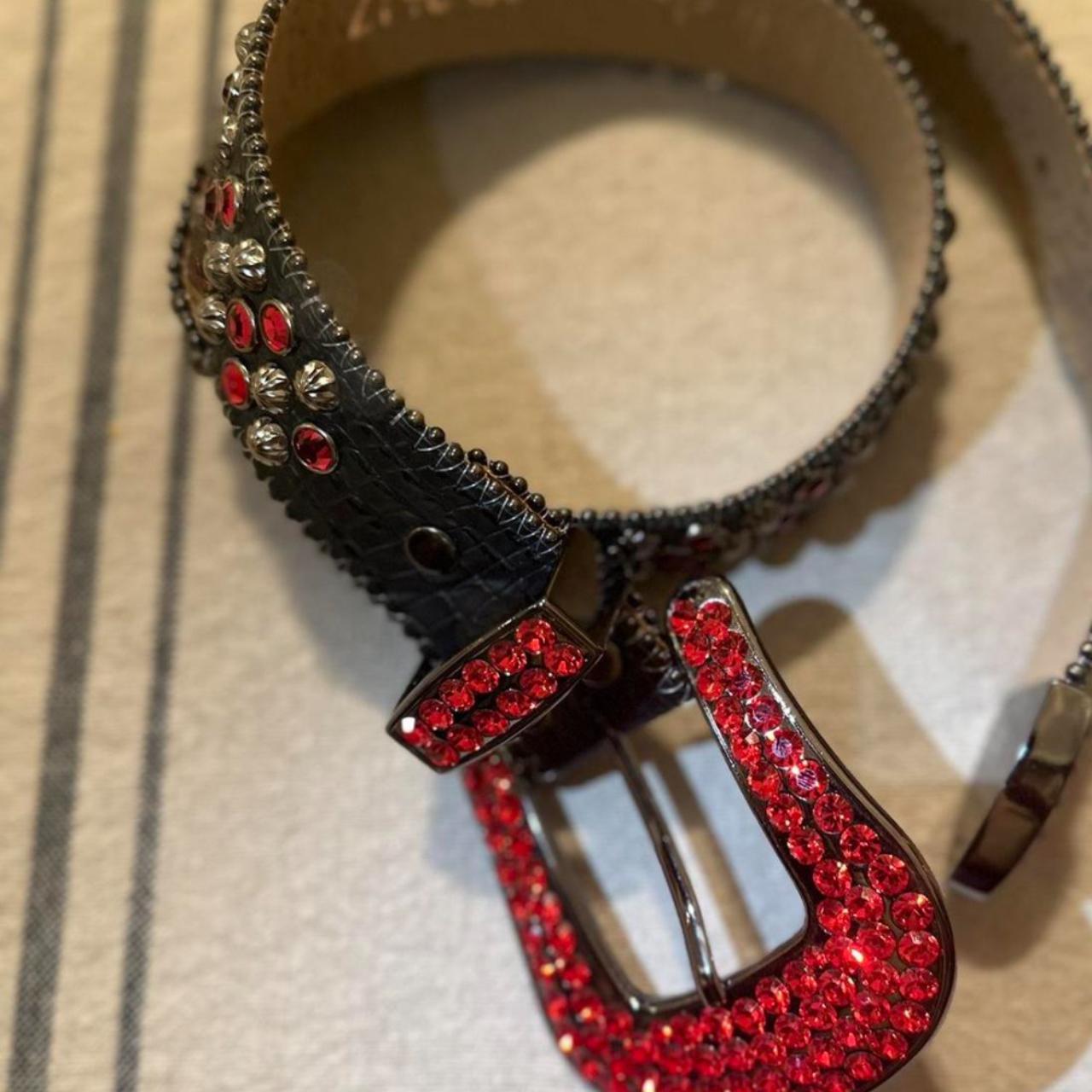 Black And Red Bb Belt Lavasan Size 30 Real Bb Simon Depop