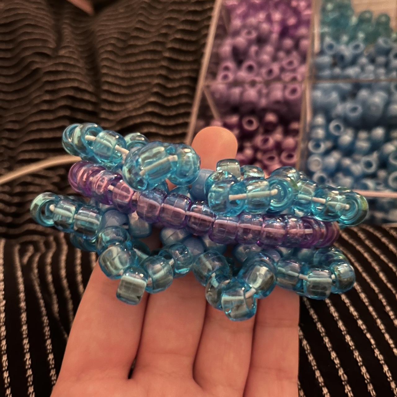 purple and blue rotator kandi cuff | Depop