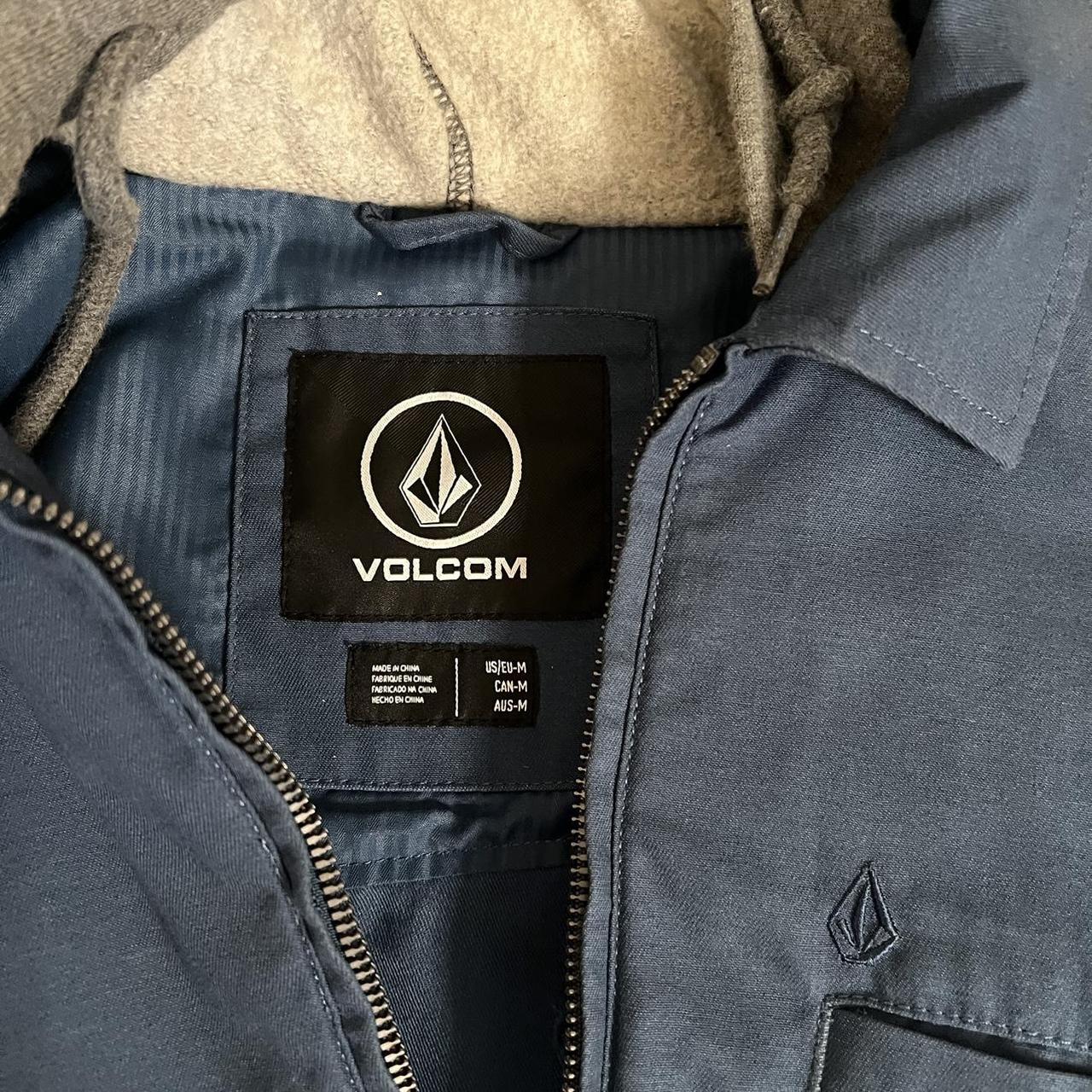 Volcom blue jacket never worn bought wrong size - Depop
