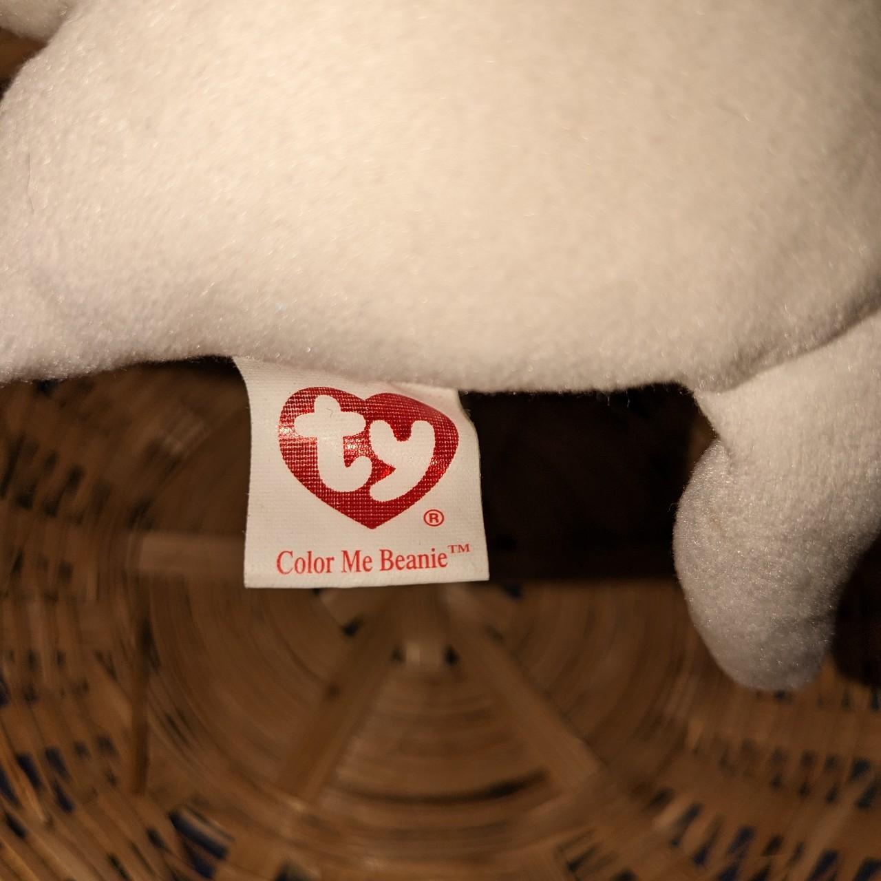 TY Beanie Baby - Color Me Beanie - writing on tag - Depop