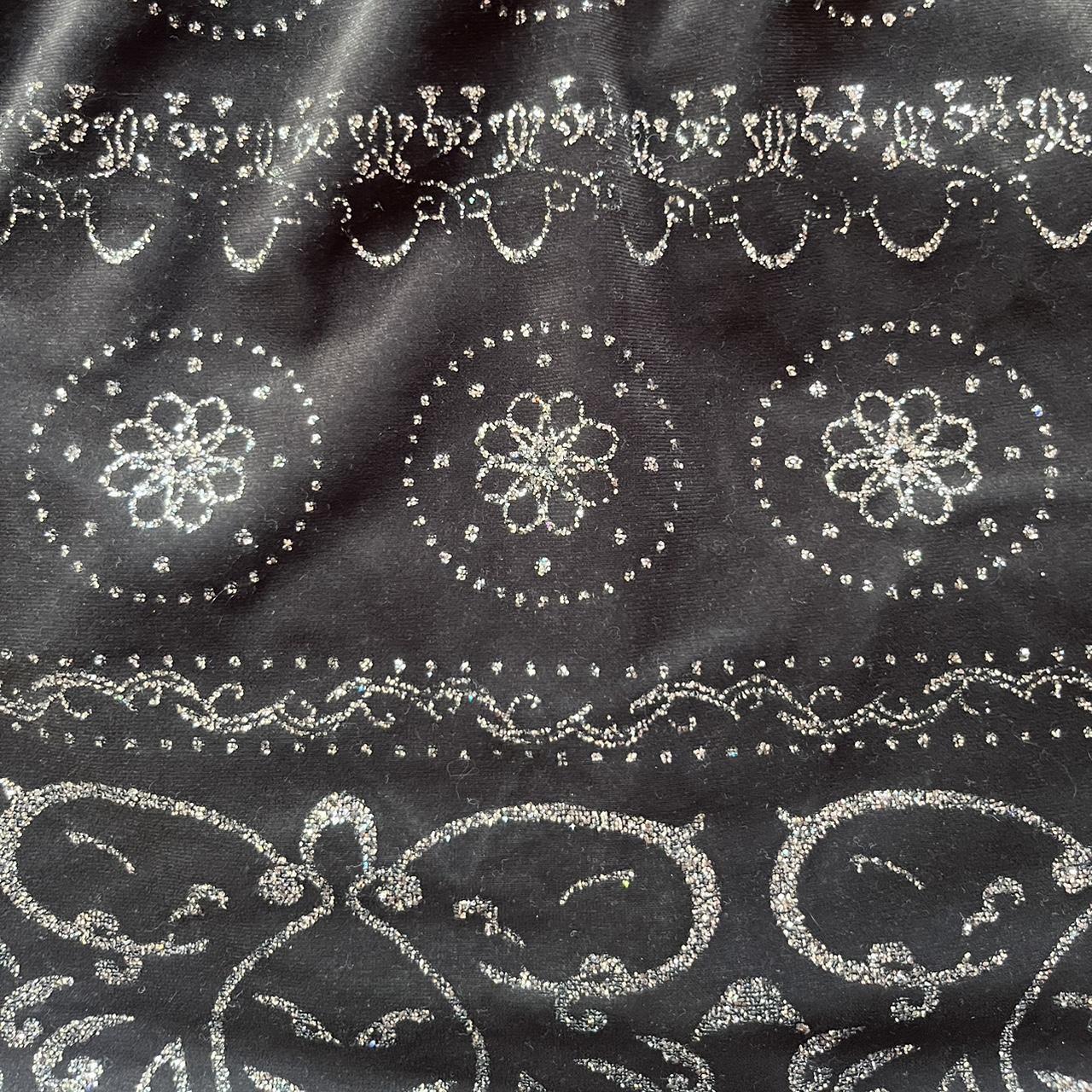 Velvet embellished tube top Silver sparkle details... - Depop