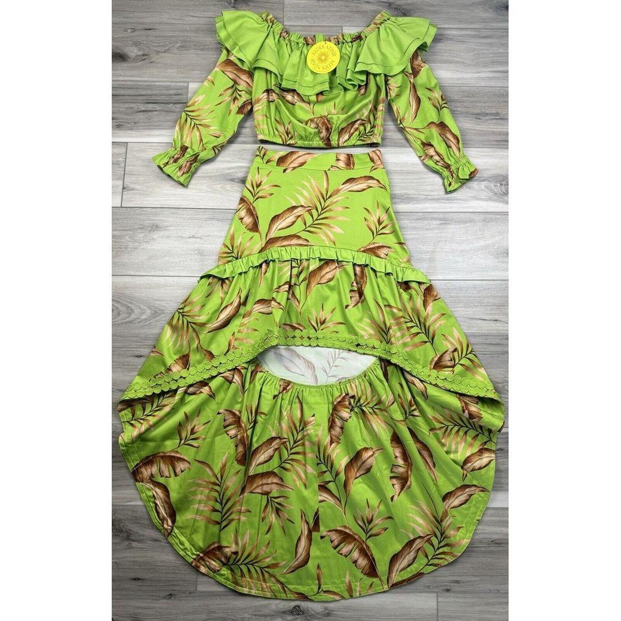 ALDEN ADAIR Sophia Palma Set Hi-Low Maxi Skirt... | Depop